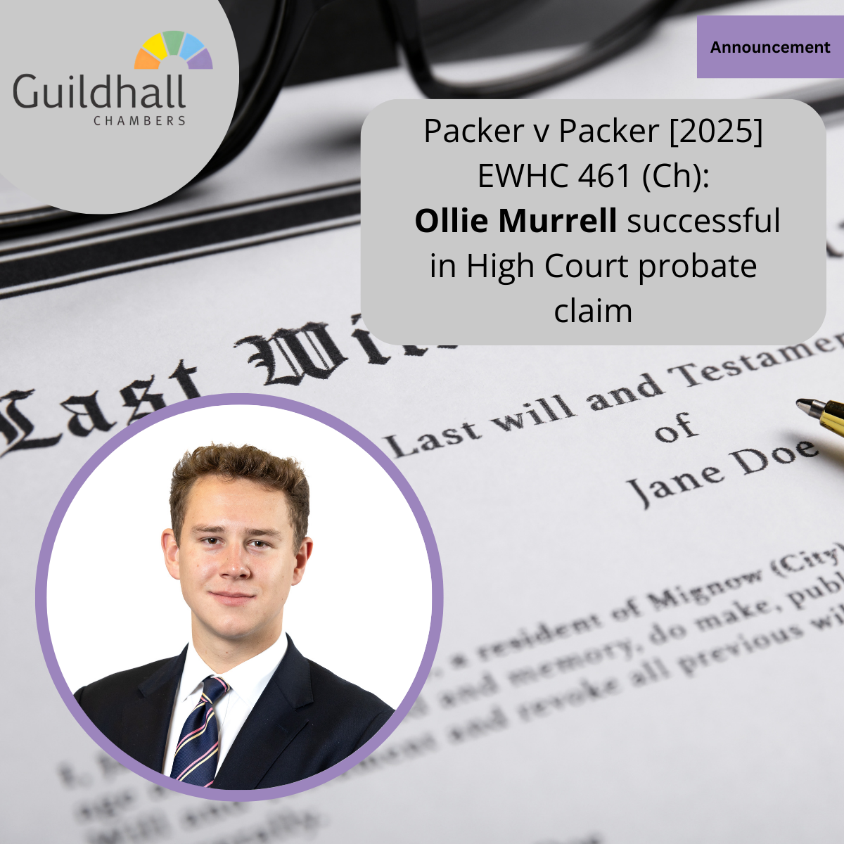 Ollie Murrell successful in High Court probate claim