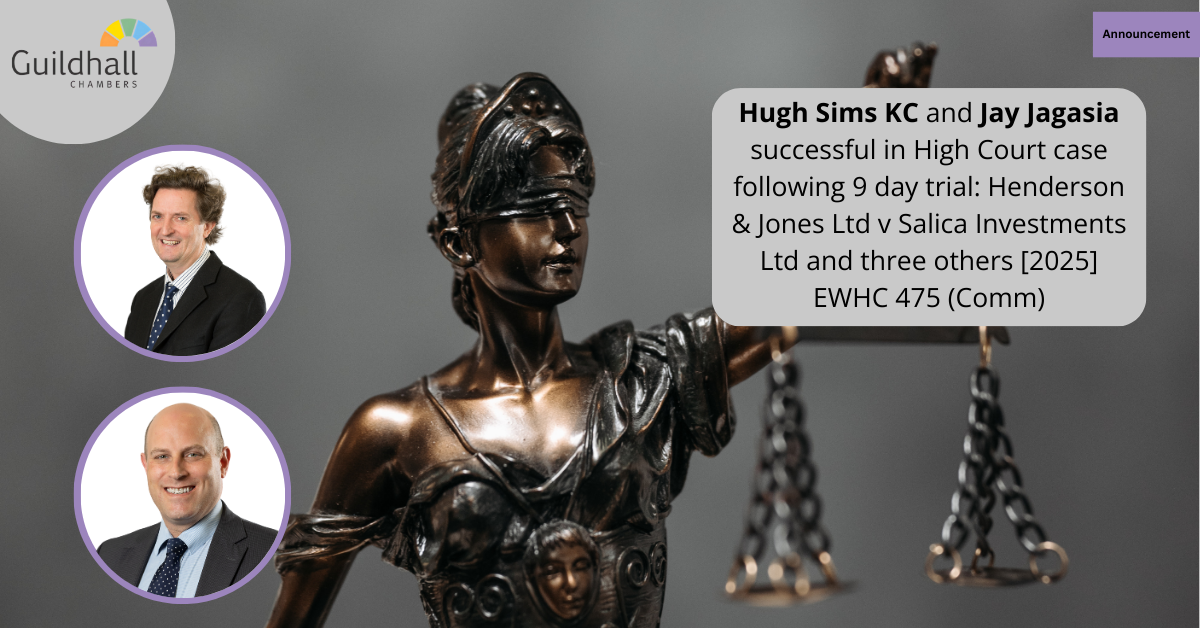 Hugh Sims KC and Jay Jagasia successful in high Court case