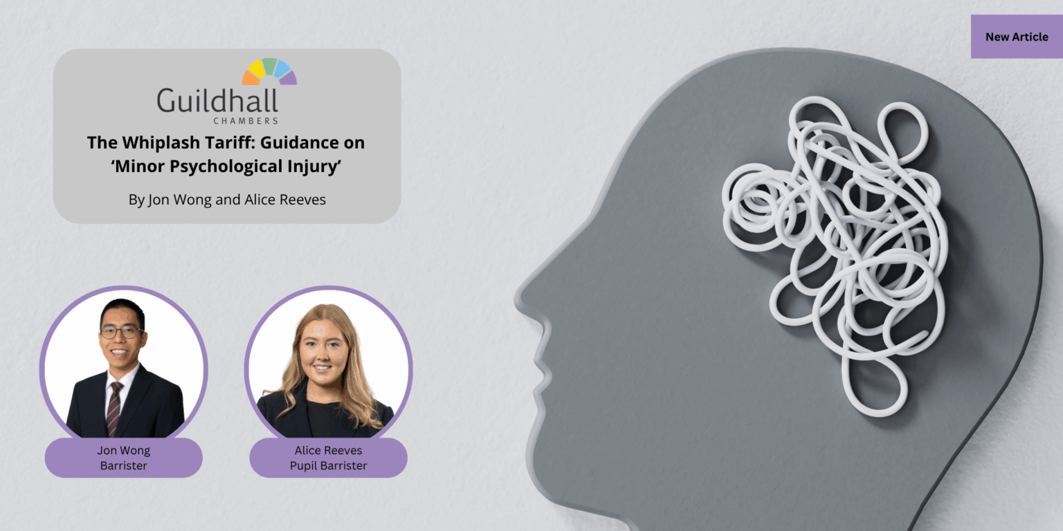 The Whiplash Tariff: Guidance on ‘Minor Psychological Injury ...